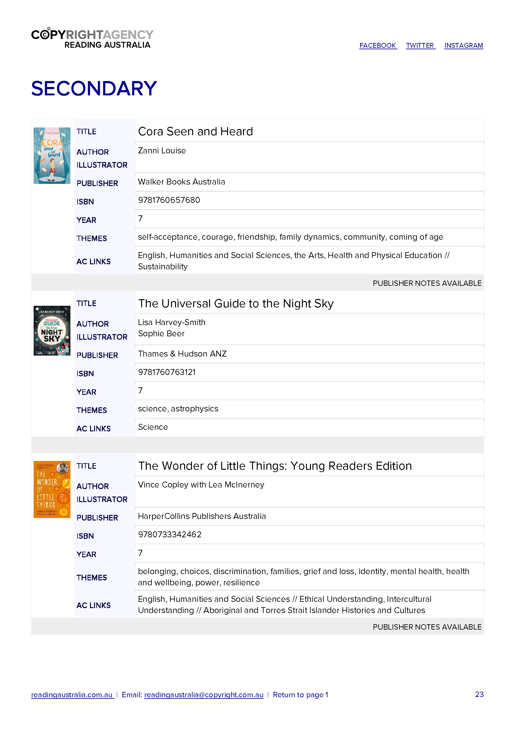 CA_READ_AU_BOOKLET_SEC - Reading Australia